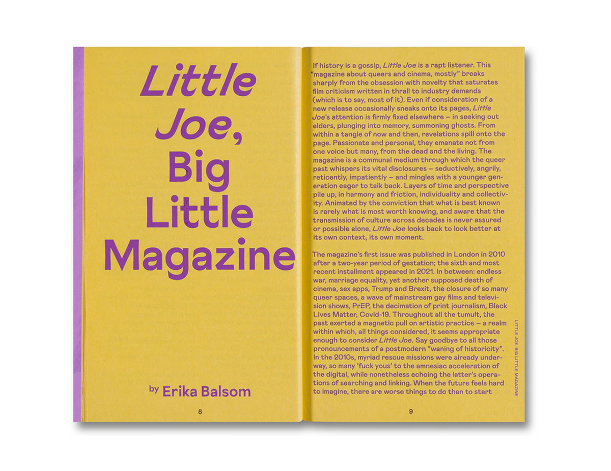 Sam Ashby, Little Joe: A book about queers and cinema, mostly – Claire ...